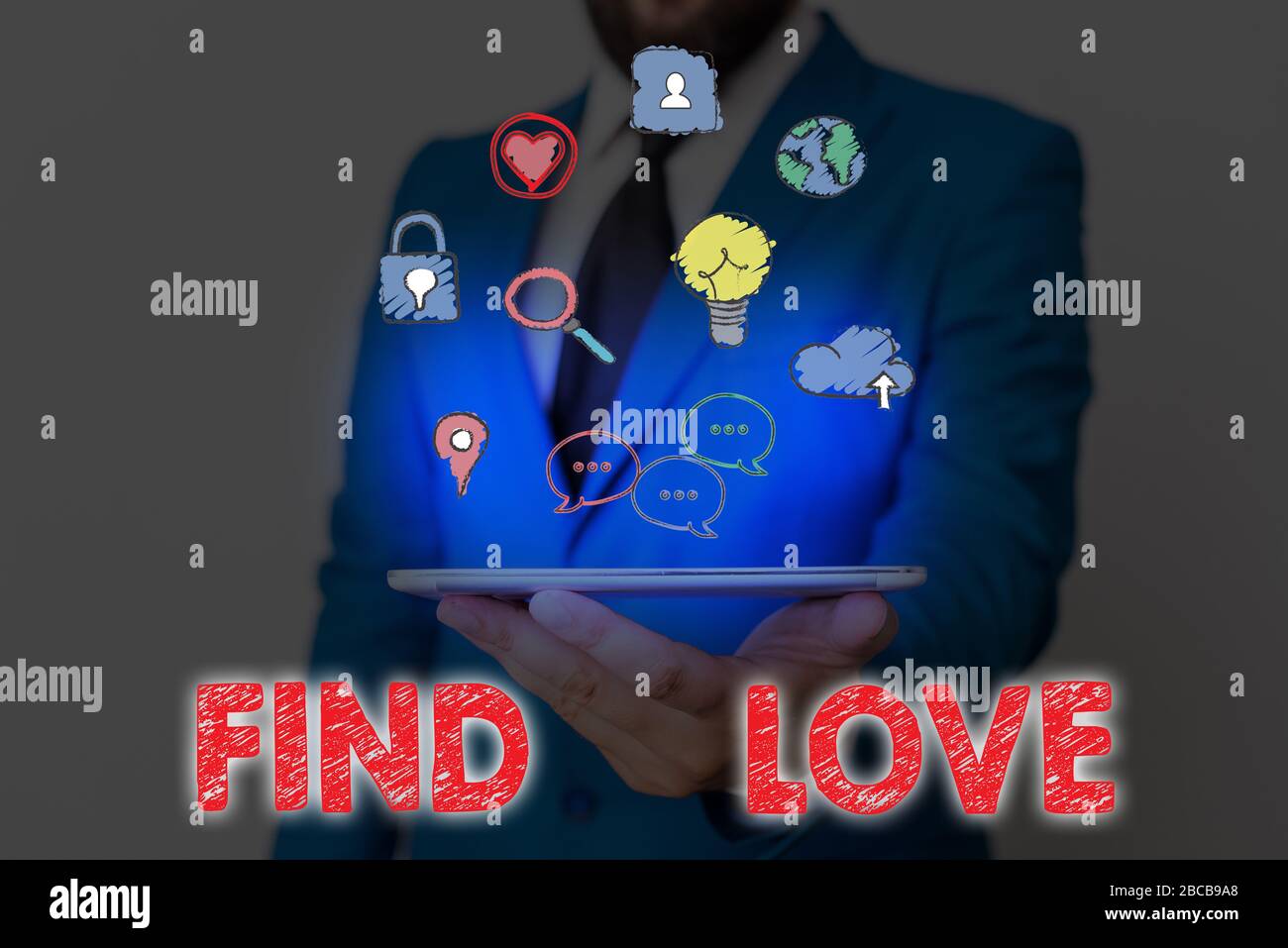 Conceptual hand writing showing Find Love. Concept meaning affection ...
