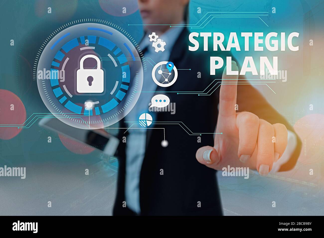Text sign showing Strategic Plan. Business photo text a systematic ...