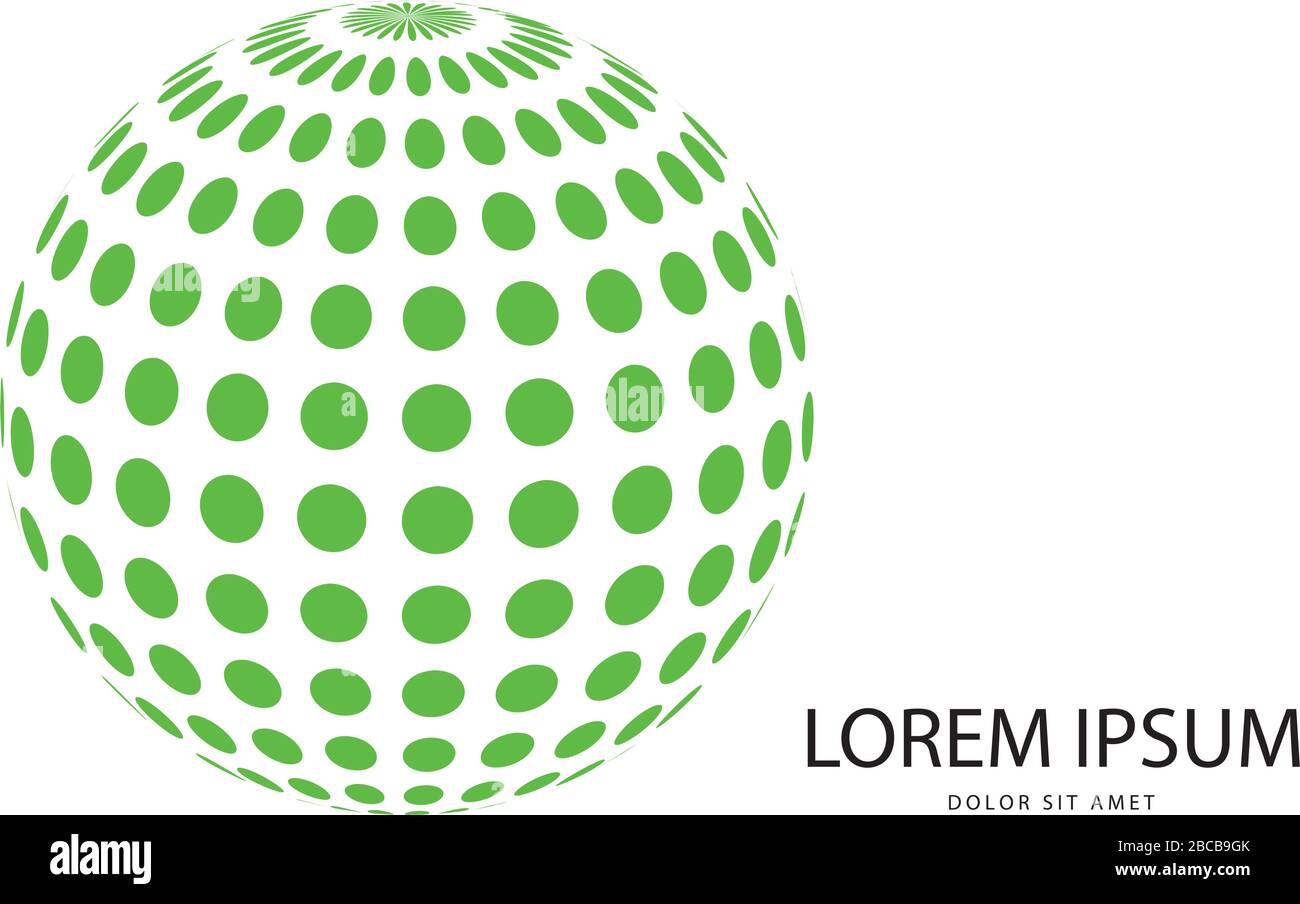 Abstract 3d green logo in vector format. Can be used in branding or ...