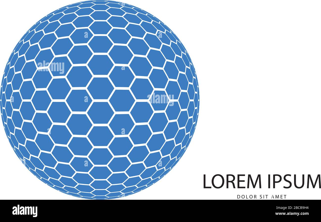 Abstract 3d blue logo in vector format. Can be used in branding or ...