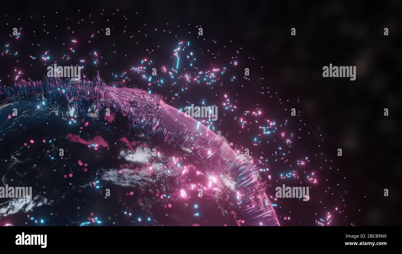 Abstract futuristic planet Earth Stock Photo - Alamy