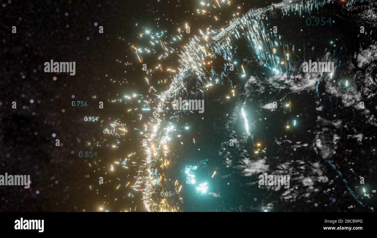 Abstract futuristic planet Earth Stock Photo - Alamy