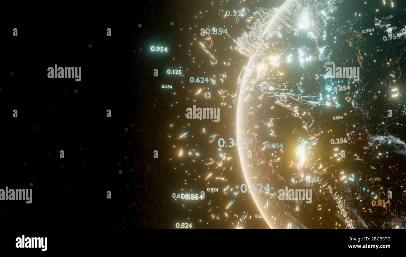 Abstract futuristic planet Earth Stock Photo - Alamy