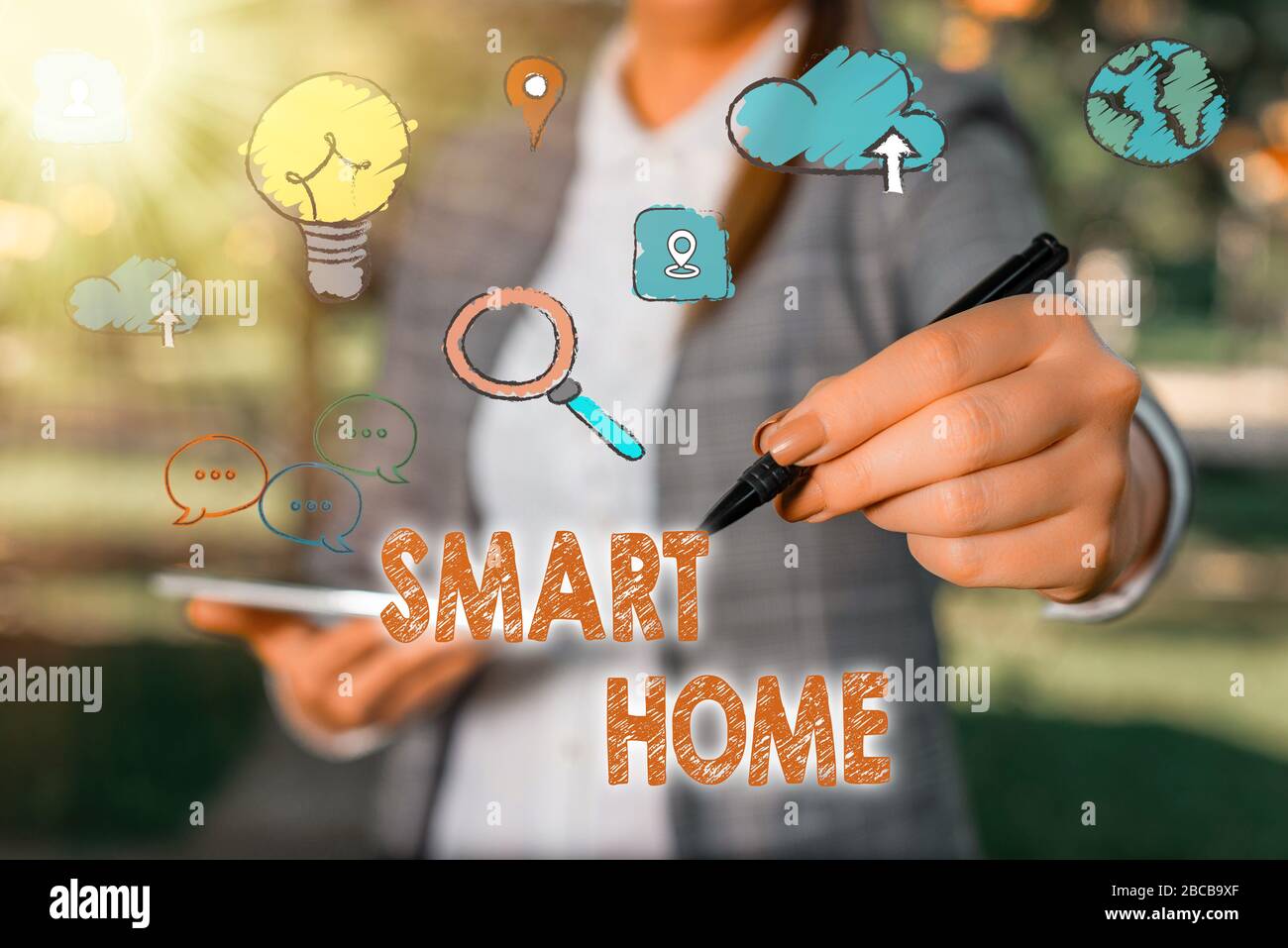Word writing text Smart Home. Business photo showcasing automation ...