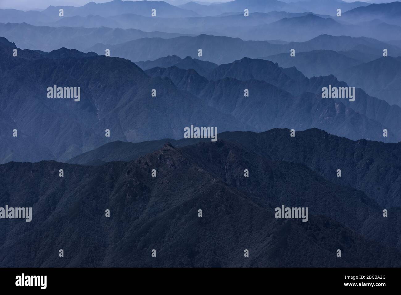 layers of mountain landscape Stock Photo - Alamy