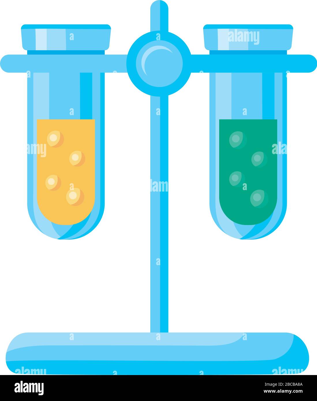 medical tubes tests in base laboratory detailed style icon Stock Vector ...