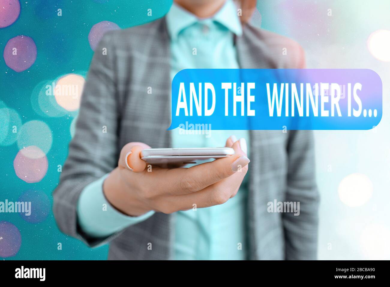 Conceptual hand writing showing And The Winner Is. Concept meaning ...