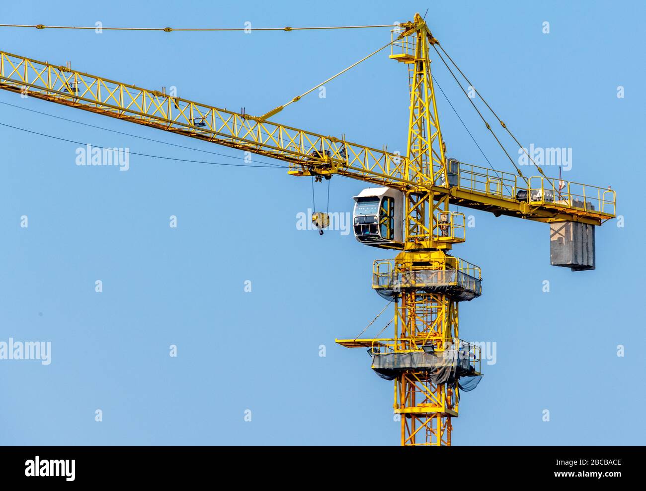 Large construction crane on a building site Stock Photo - Alamy