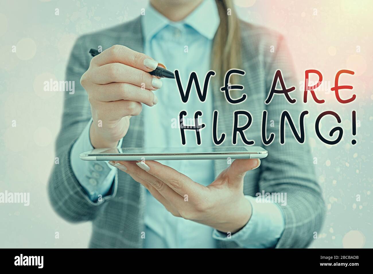 Text sign showing We Are Hiring. Business photo text recently you ...