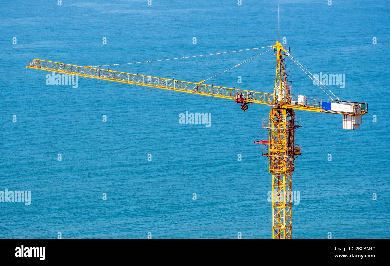 Large construction crane on a building site Stock Photo - Alamy
