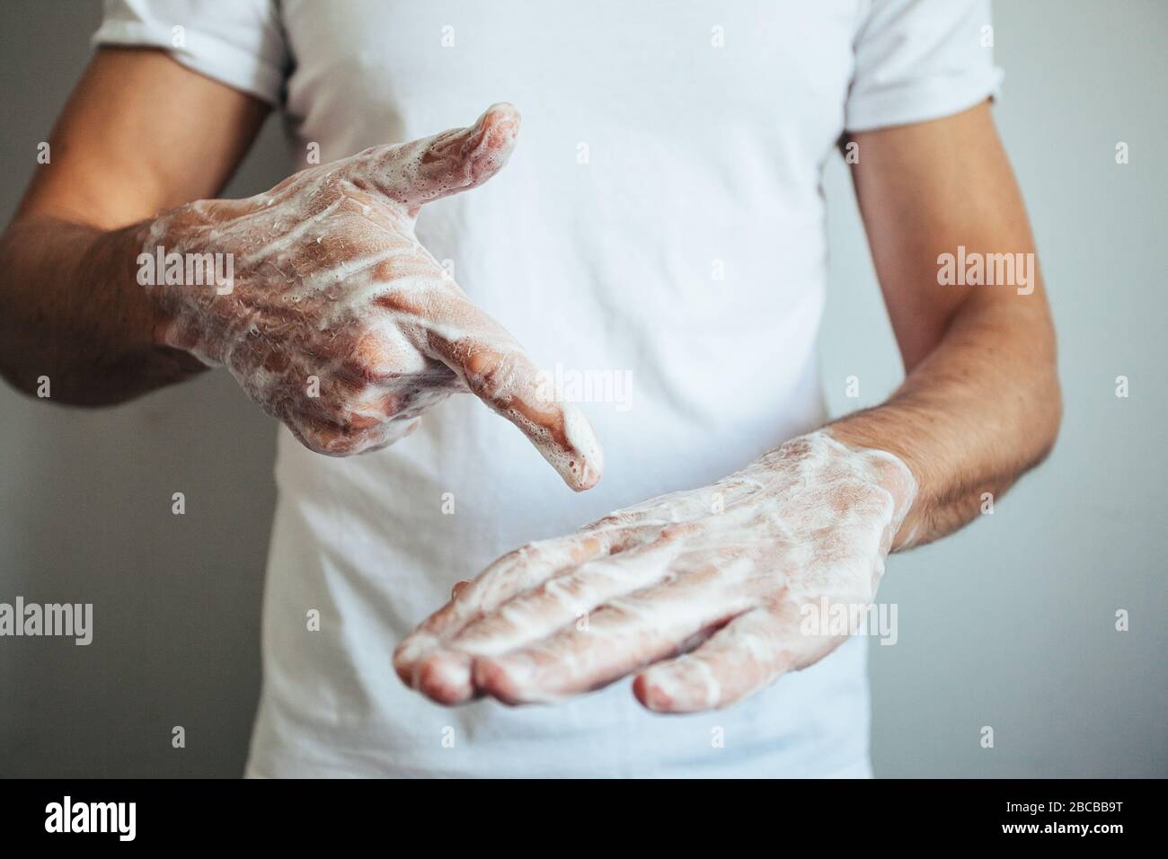 Washing hands with soap.Hygiene concept hand detail Stock Photo - Alamy
