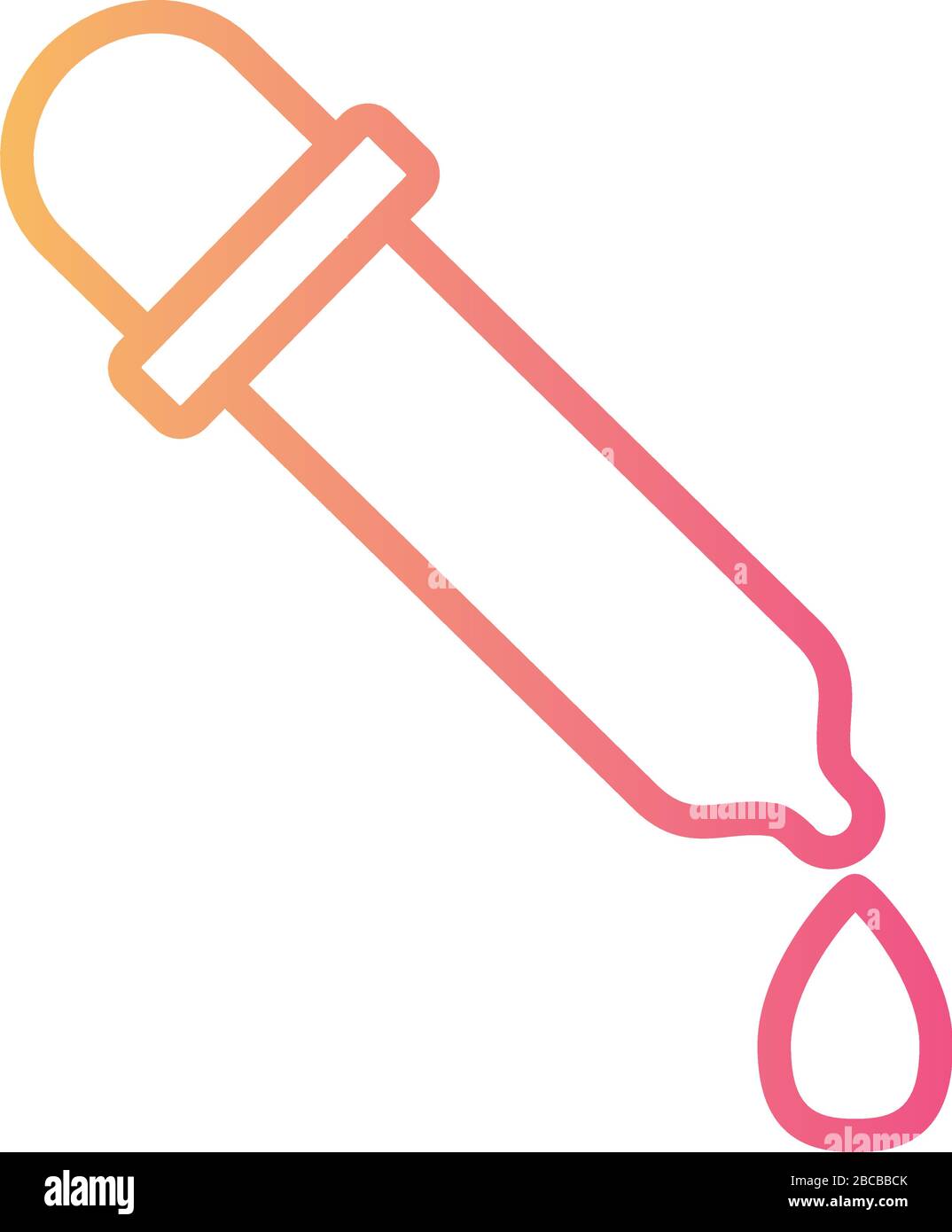 medicine drug dropper linear gradient style icon Stock Vector Image ...