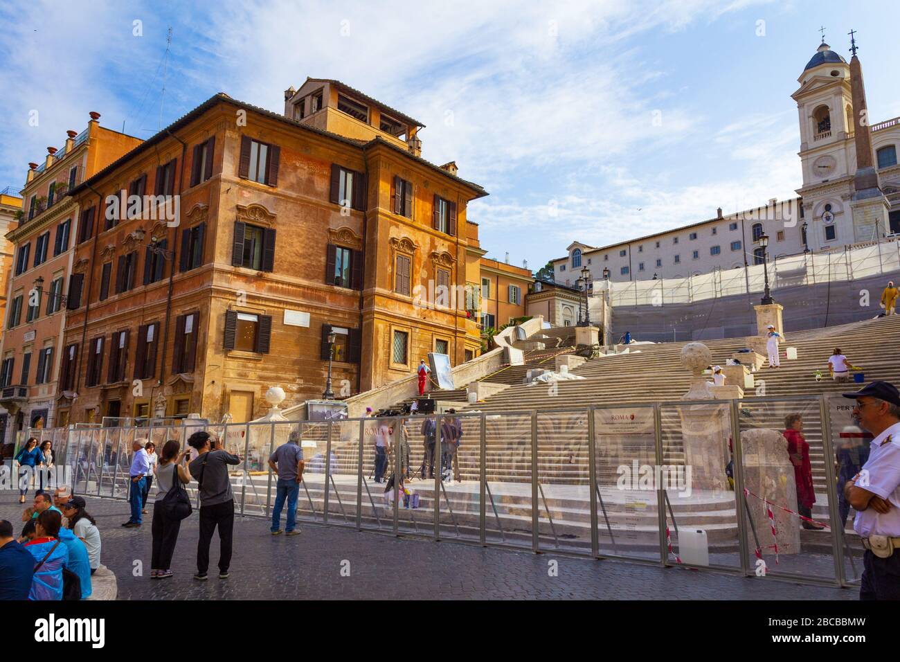View of Piazza di Spagna-refined 18th-century square, location of the ...