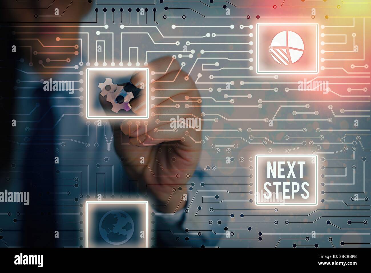 Word writing text Next Steps. Business photo showcasing something you ...