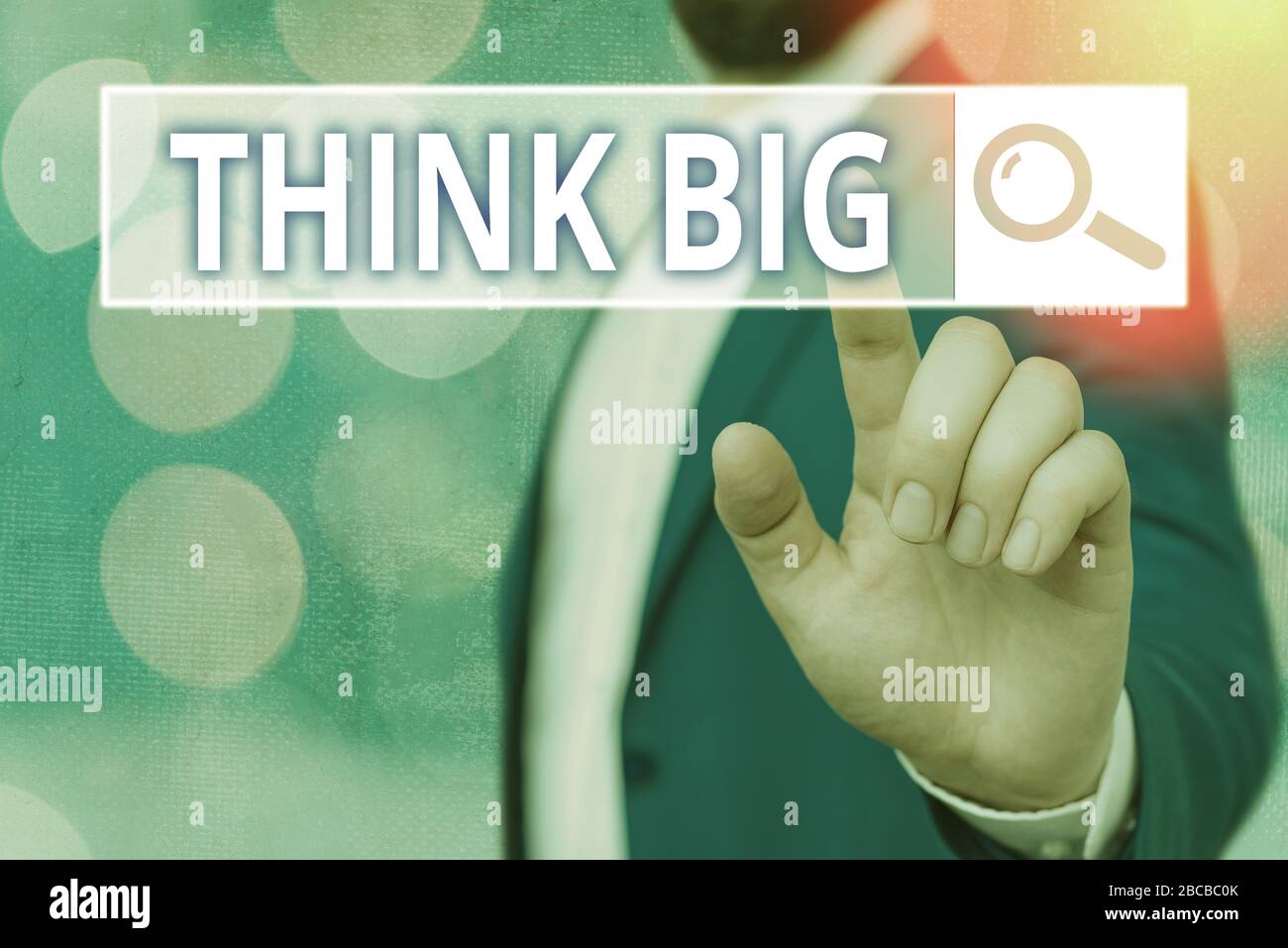 Text sign showing Think Big. Business photo showcasing To plan for ...
