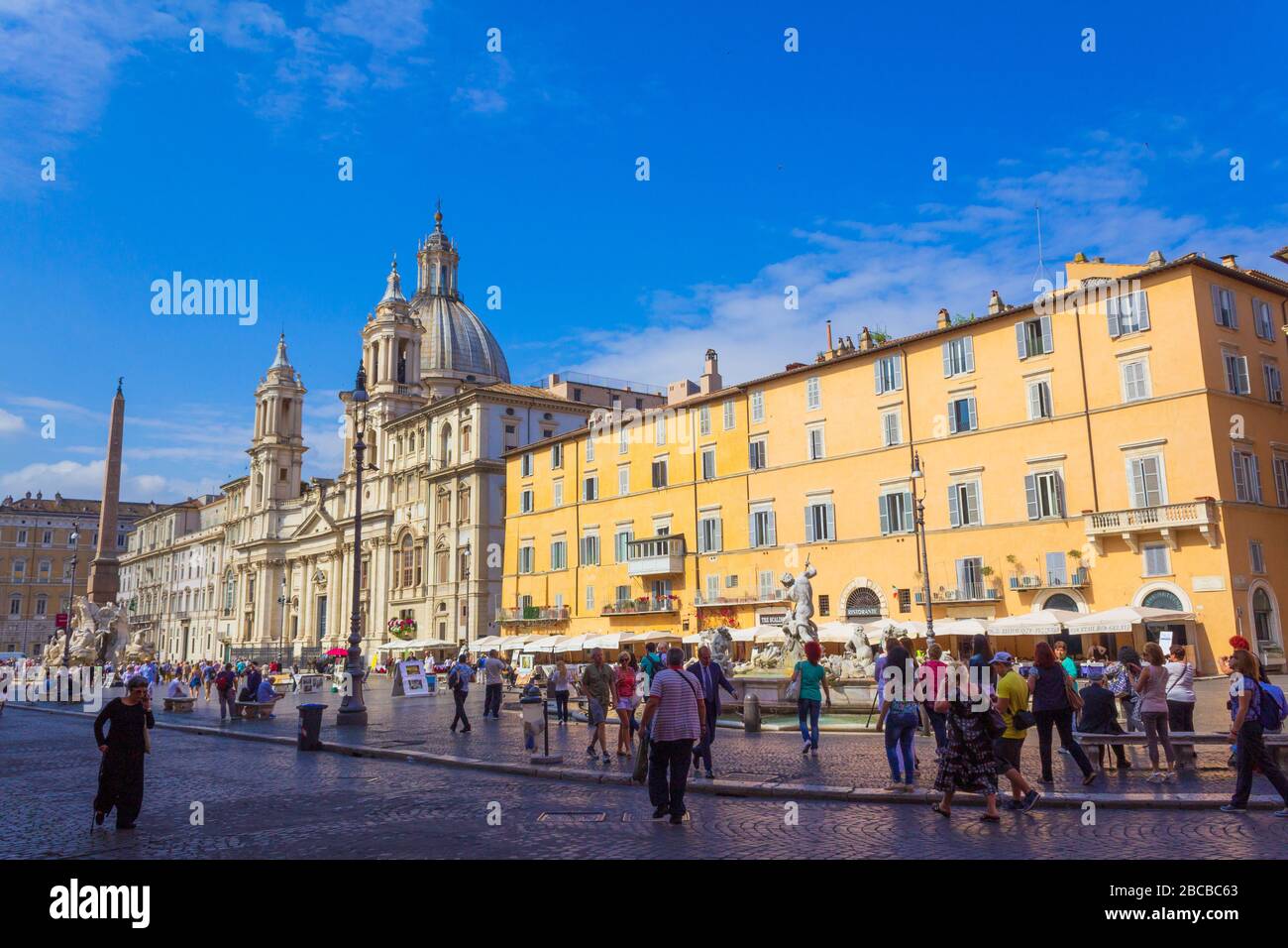 Piazza Navona is a public space/plaza in Rome, Italy. It is built on ...