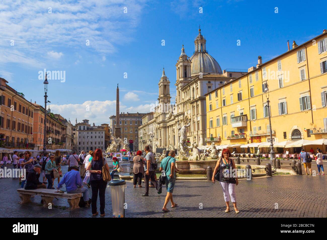 Piazza Navona is a public space/plaza in Rome, Italy. It is built on ...