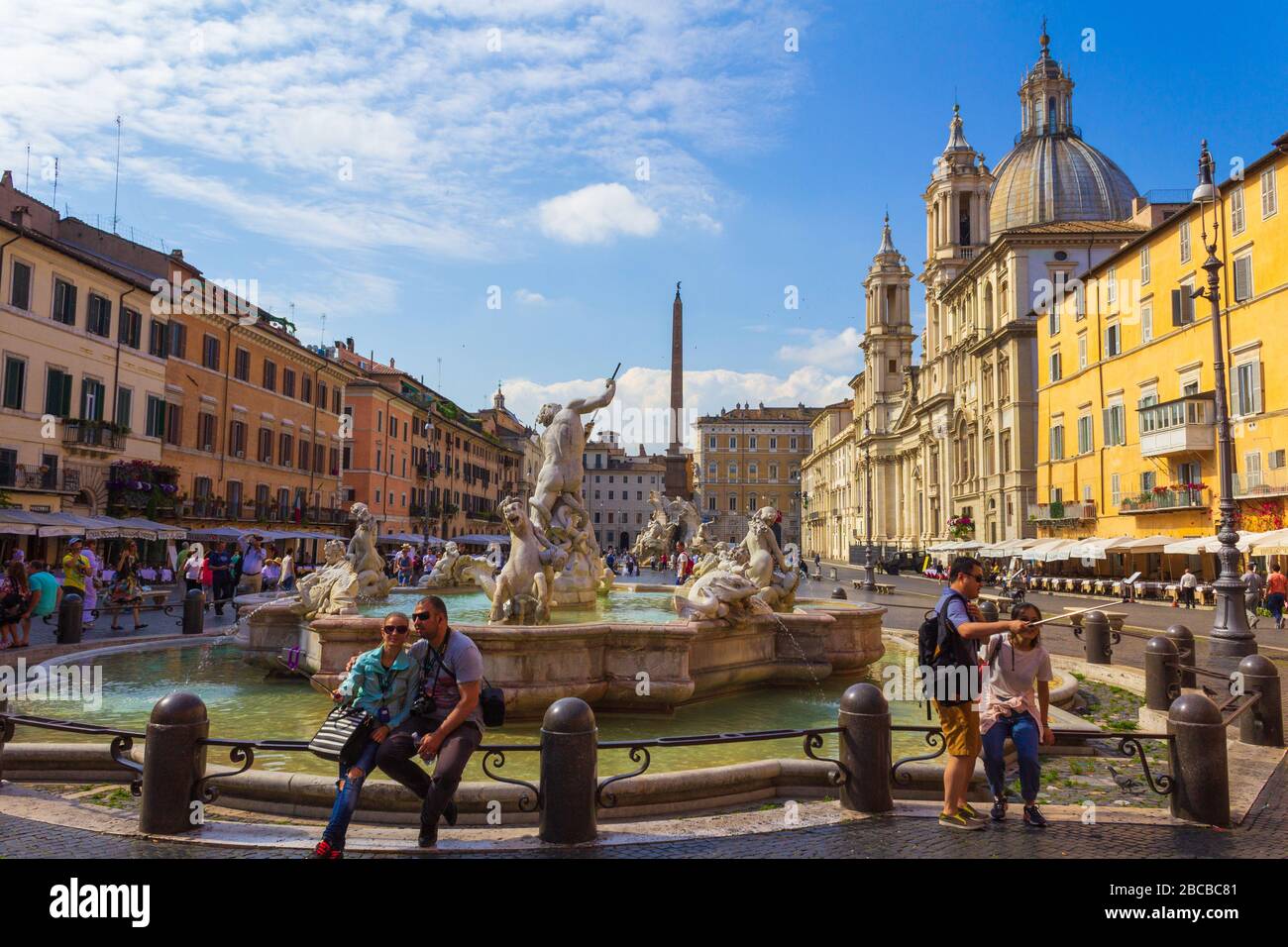 Piazza Navona is a public space/plaza in Rome, Italy. It is built on ...