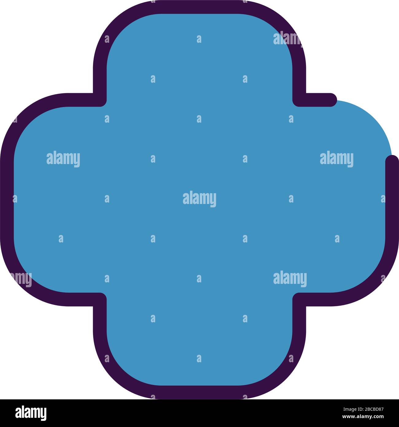 healthcare concept, medical cross icon over white background, line ...