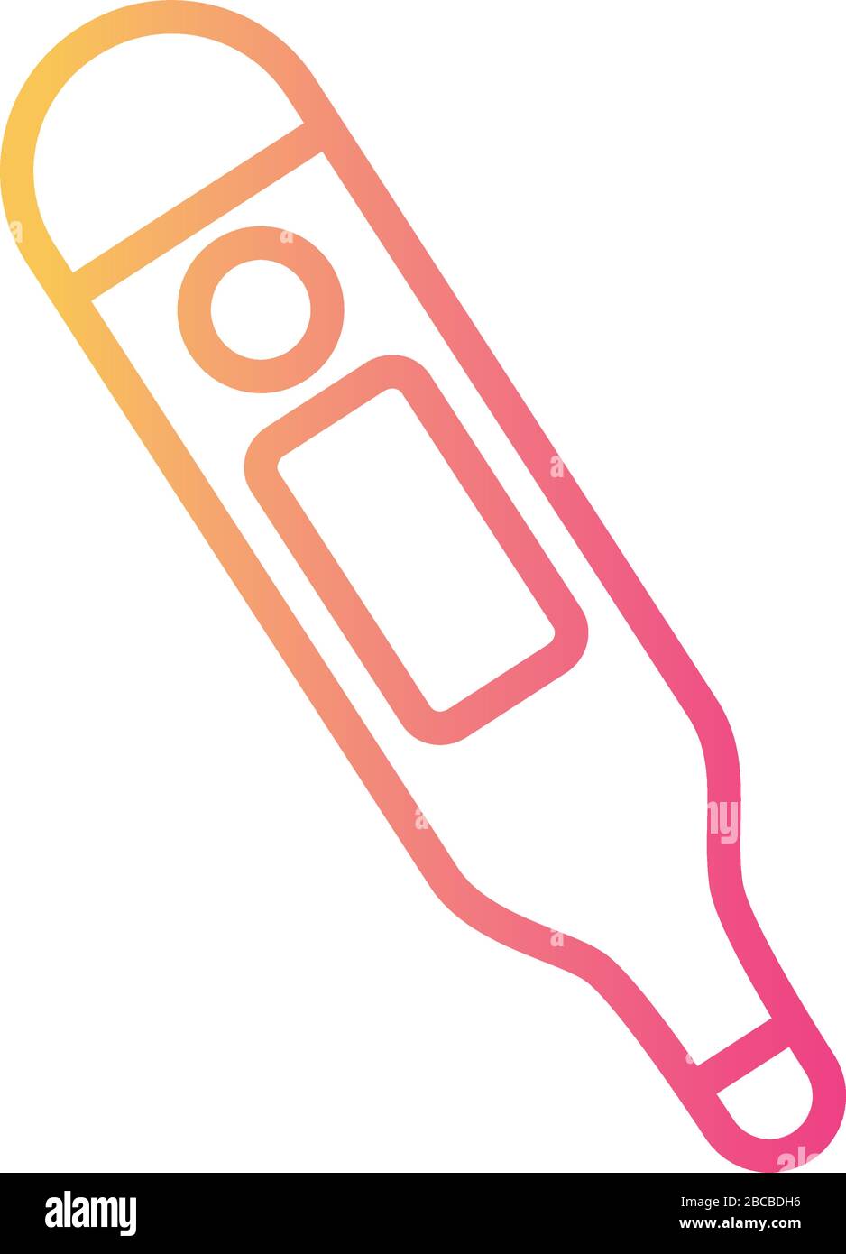 medical thermometer tool linear gradient style icon Stock Vector Image ...