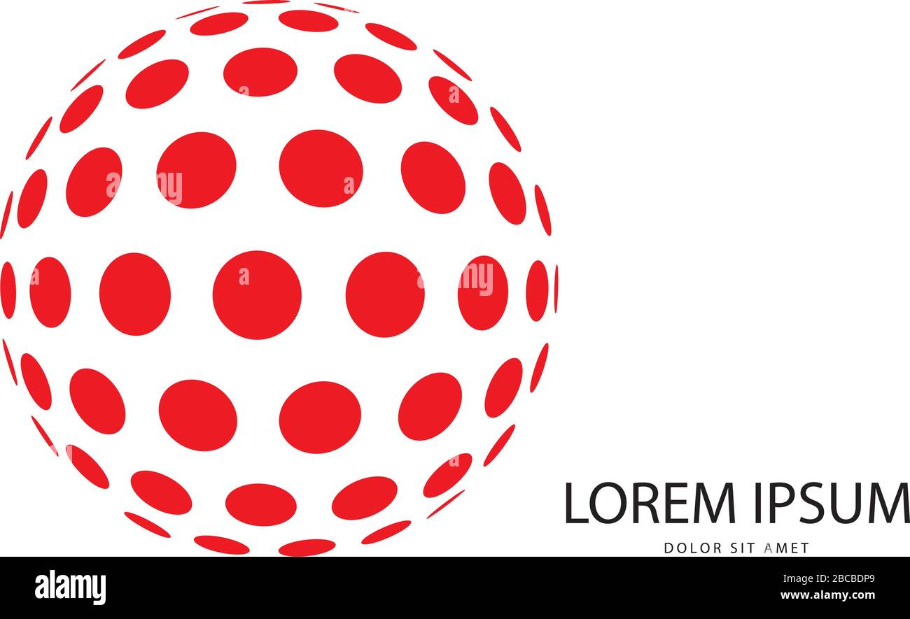 Abstract 3d red logo in vector format. Can be used in branding or ...