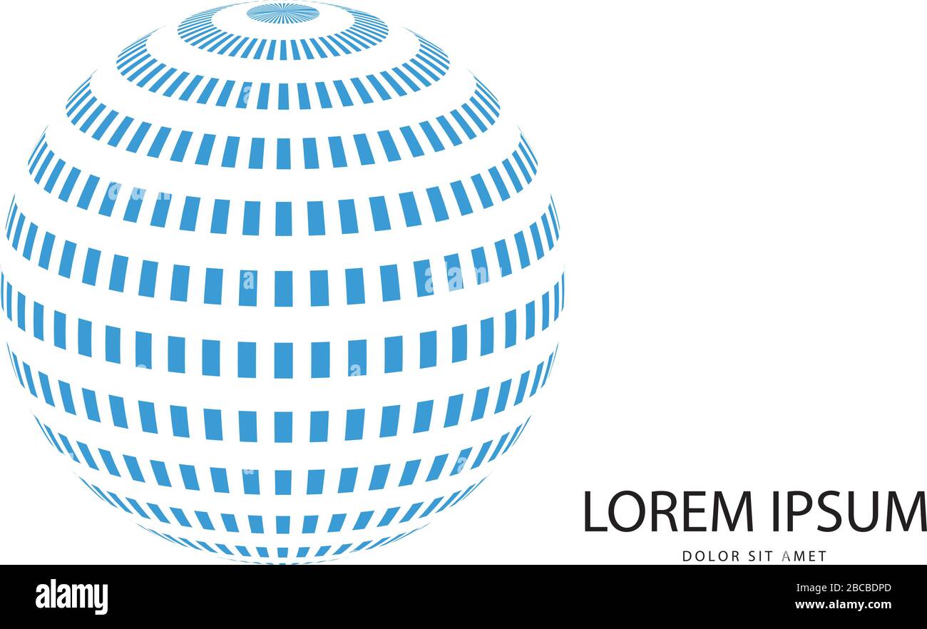 Abstract 3d blue logo in vector format. Can be used in branding or ...