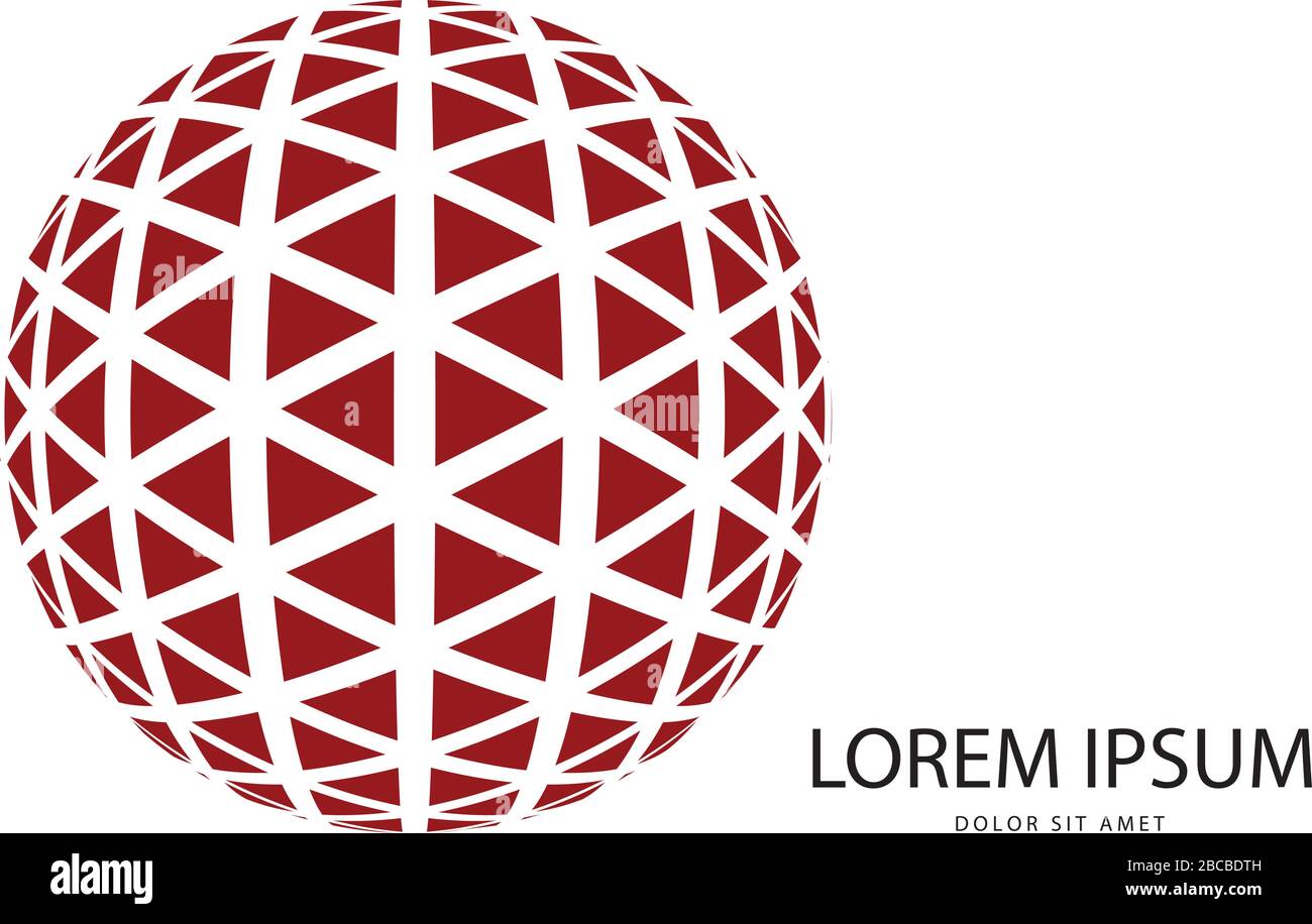 Abstract 3d red logo in vector format. Can be used in branding or ...