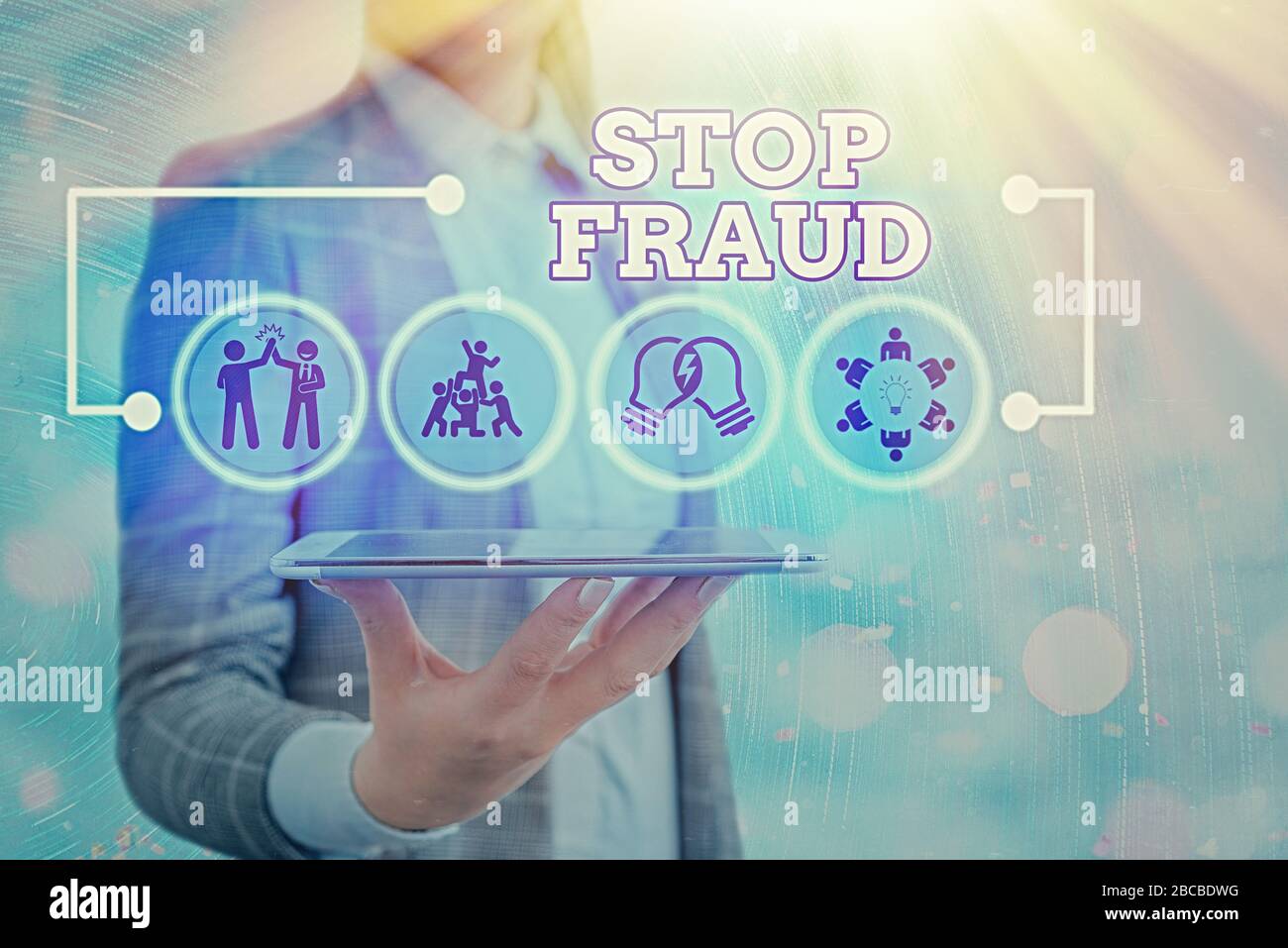 Conceptual hand writing showing Stop Fraud. Concept meaning campaign ...