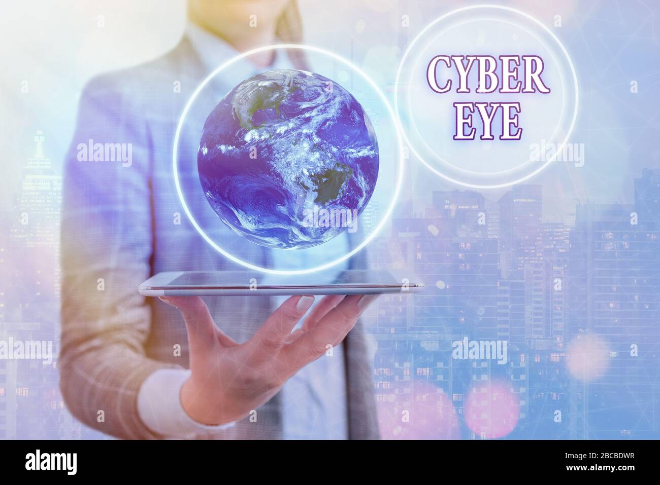 Conceptual hand writing showing Cyber Eye. Concept meaning tool engages ...