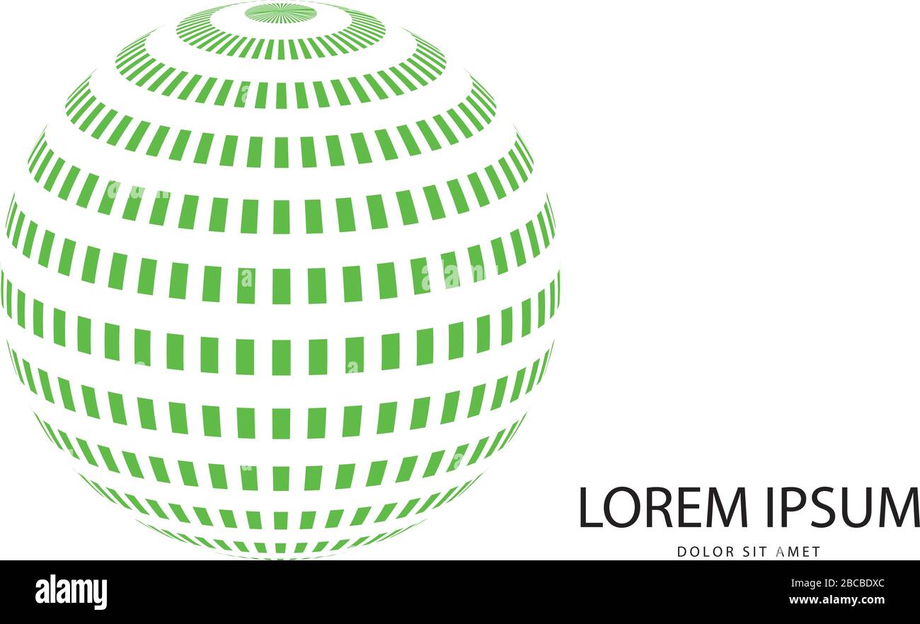 Abstract 3d green logo in vector format. Can be used in branding or ...