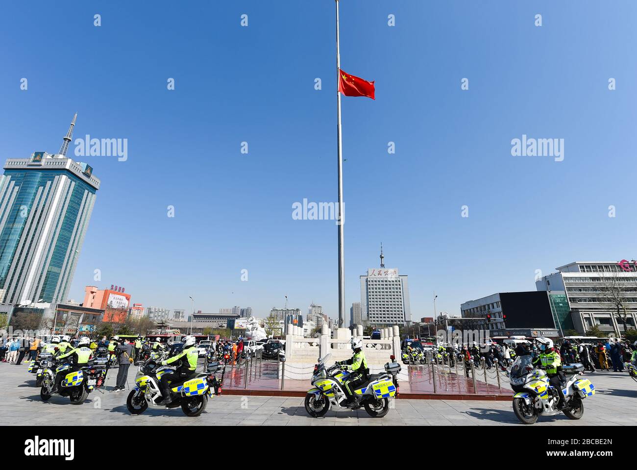 Taiyuan, China's Shanxi Province. 4th Apr, 2020. A Chinese national ...