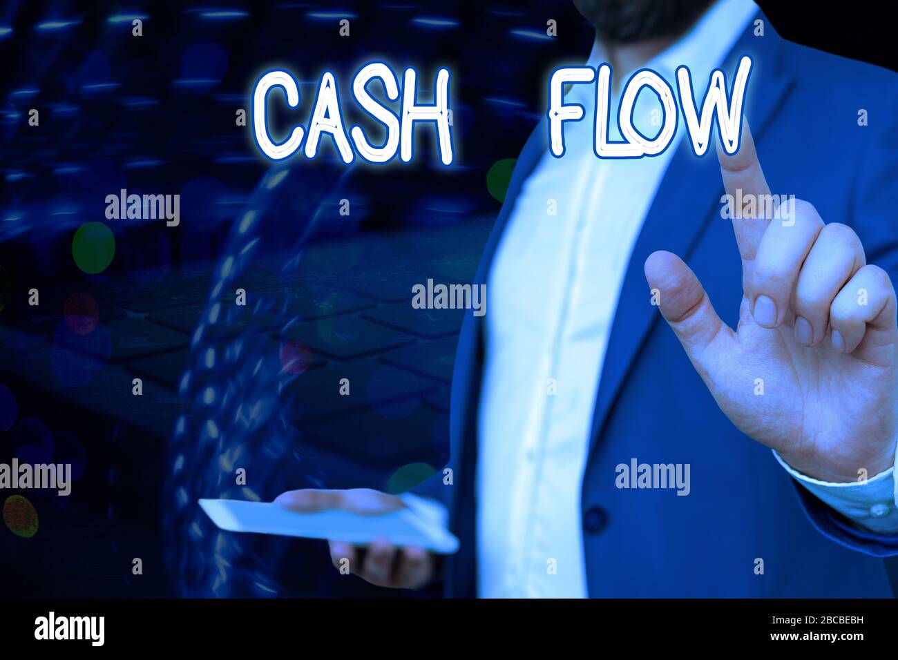 Conceptual hand writing showing Cash Flow. Concept meaning Movement of ...