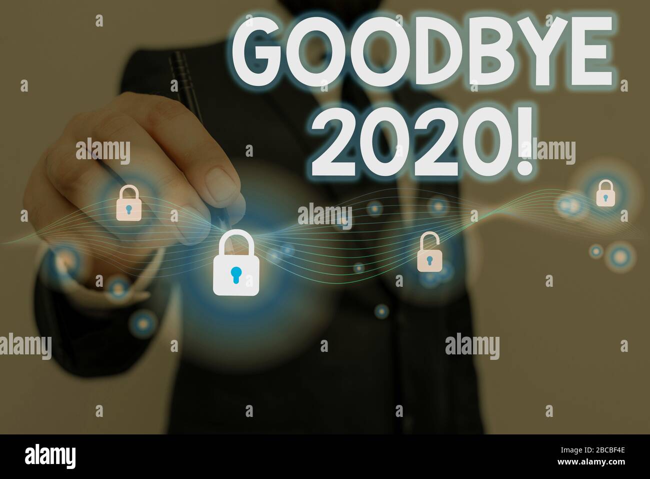 Text sign showing Good Bye 2020. Business photo text express good ...
