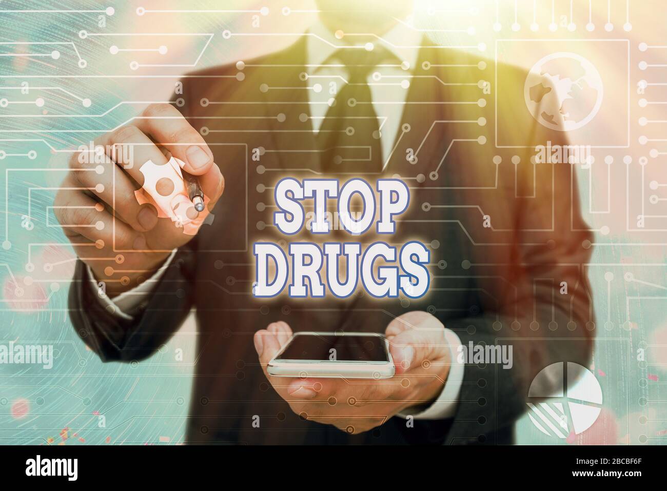 Handwriting text Stop Drugs. Conceptual photo put an end on dependence ...