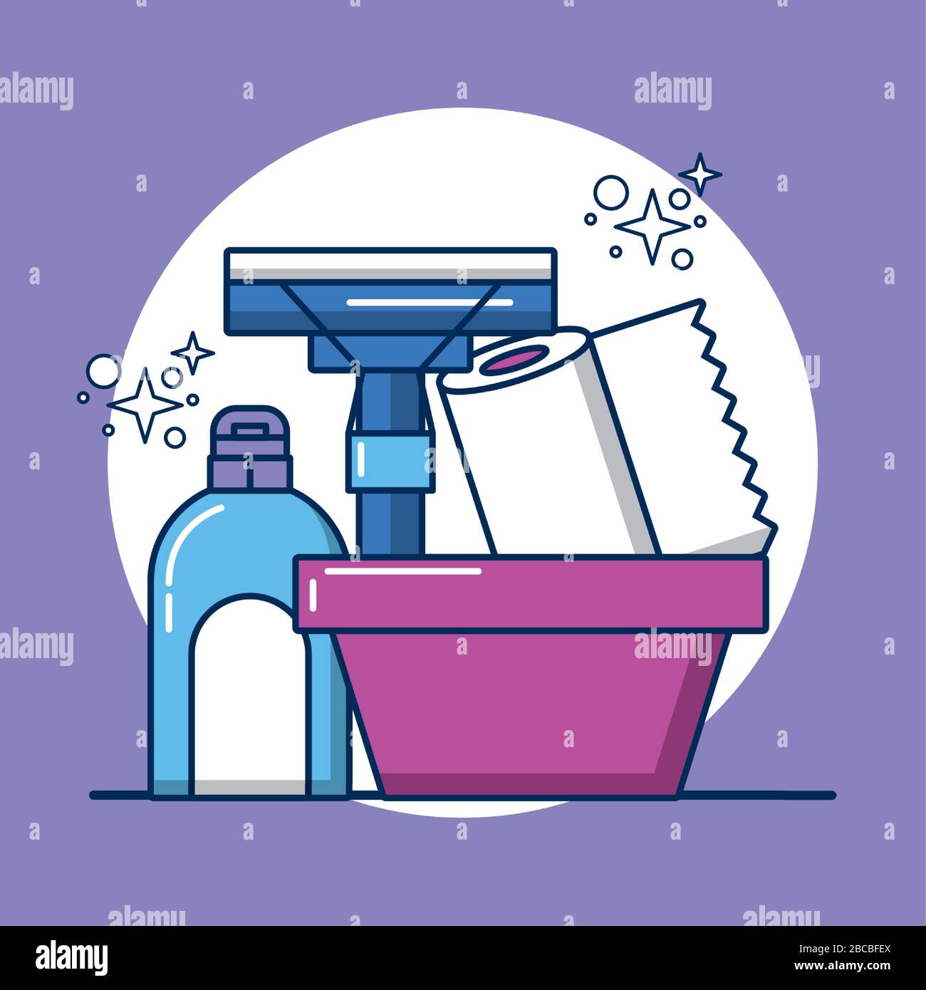 Wet cleaning tools Stock Vector Images - Alamy