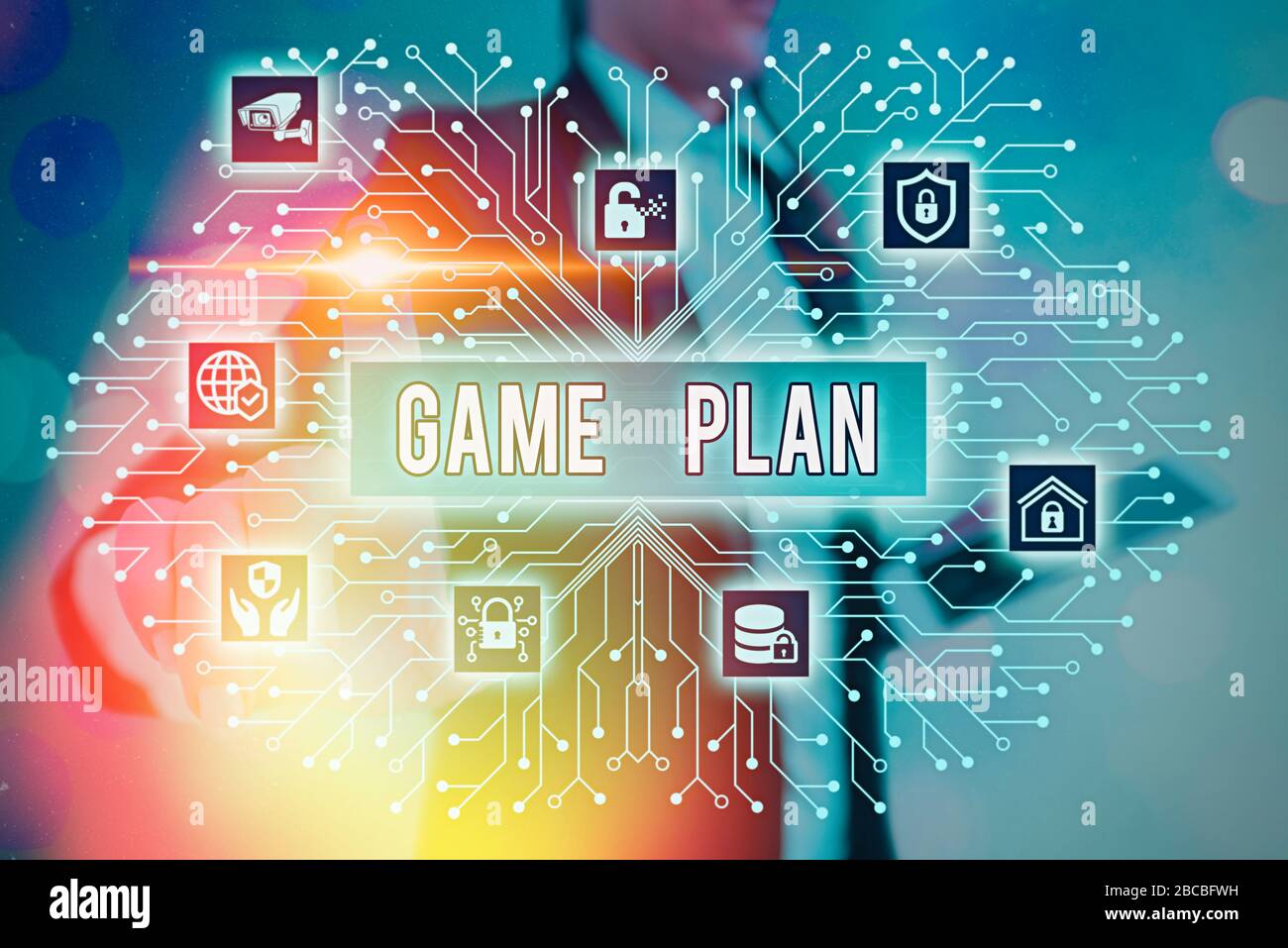 Writing note showing Game Plan. Business concept for strategy worked ...