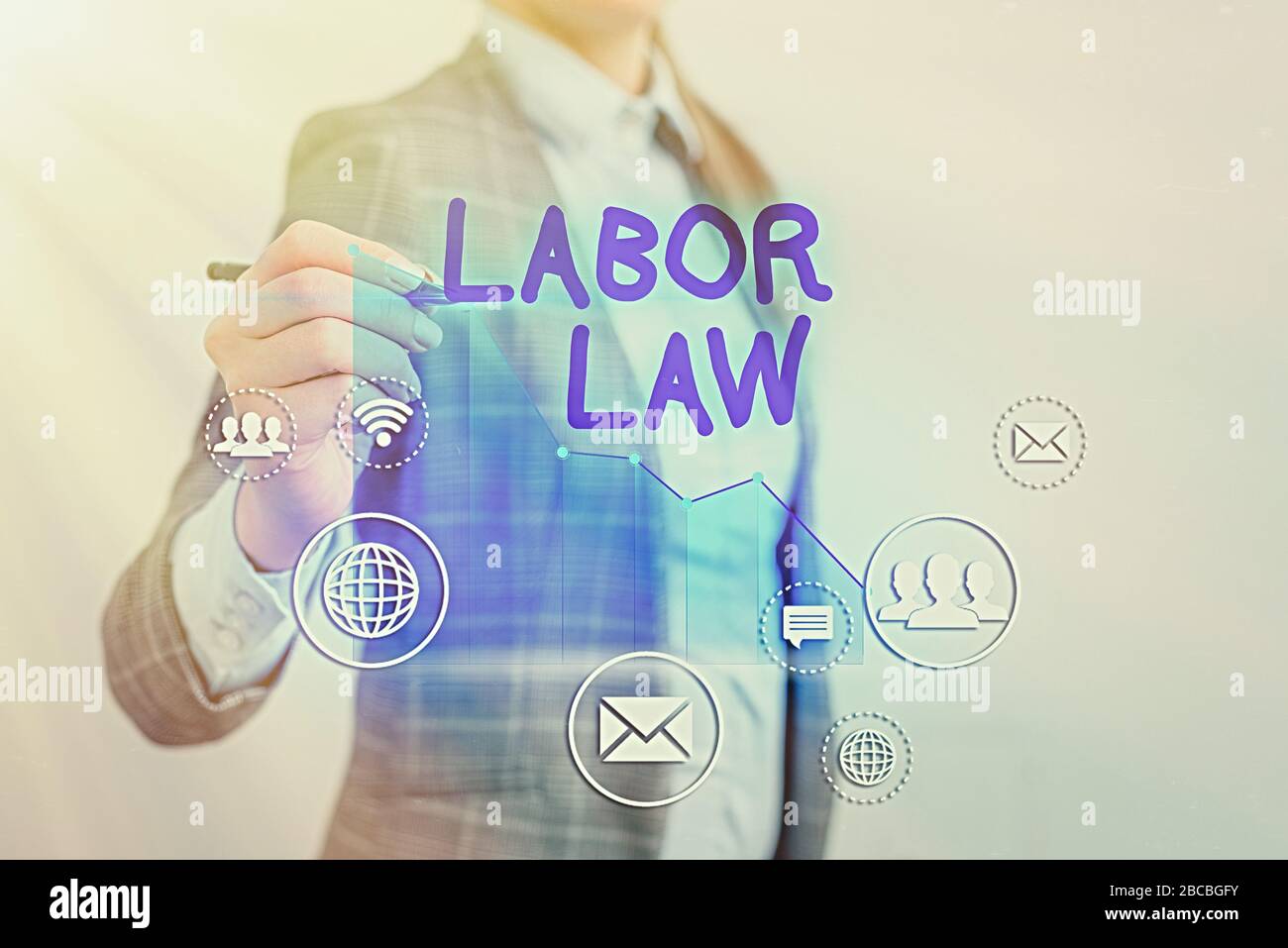 Conceptual hand writing showing Labor Law. Concept meaning rules ...