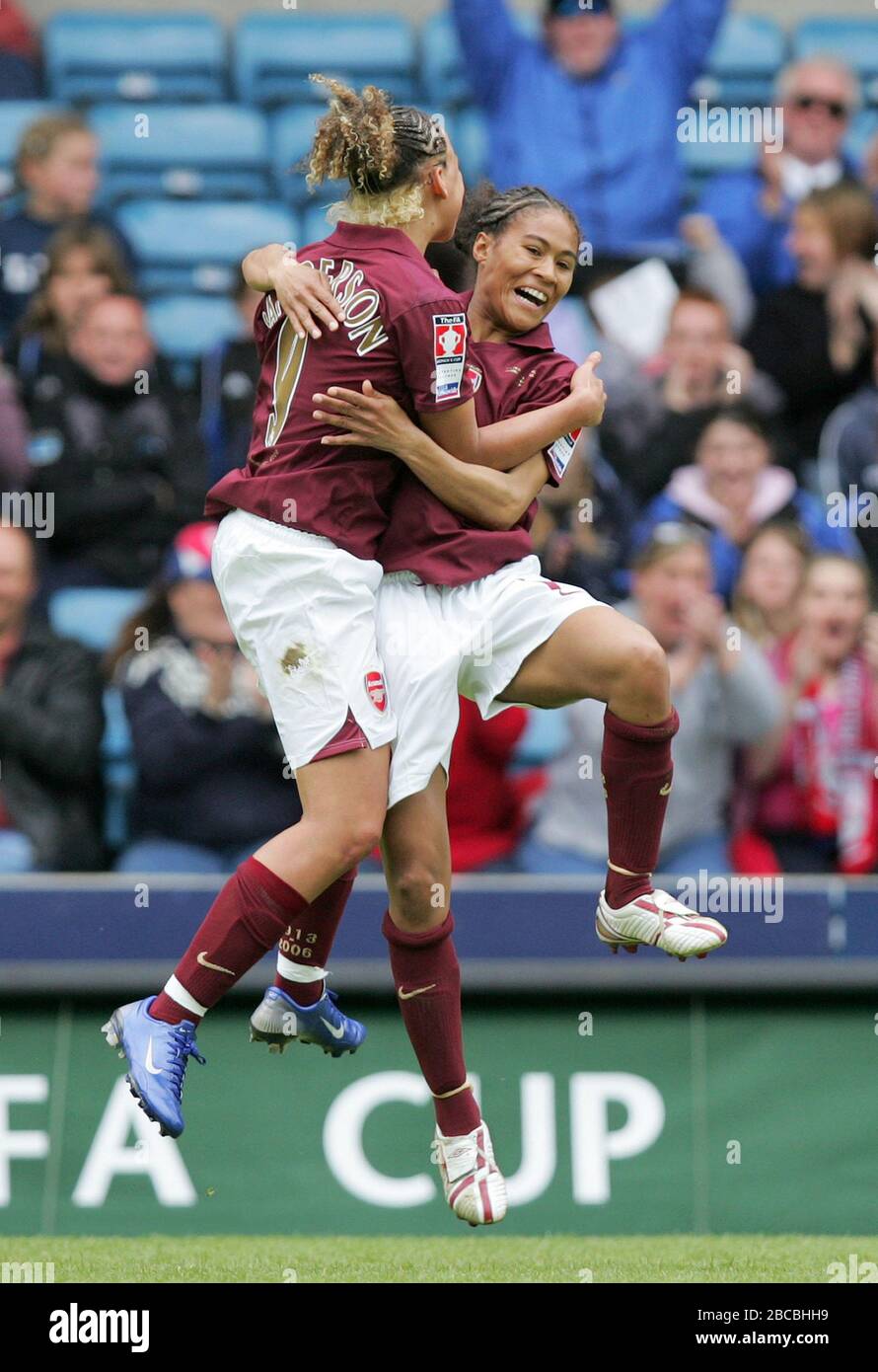 Lianne Sanderson (left) is the first to congratulate Mary Phillip on ...