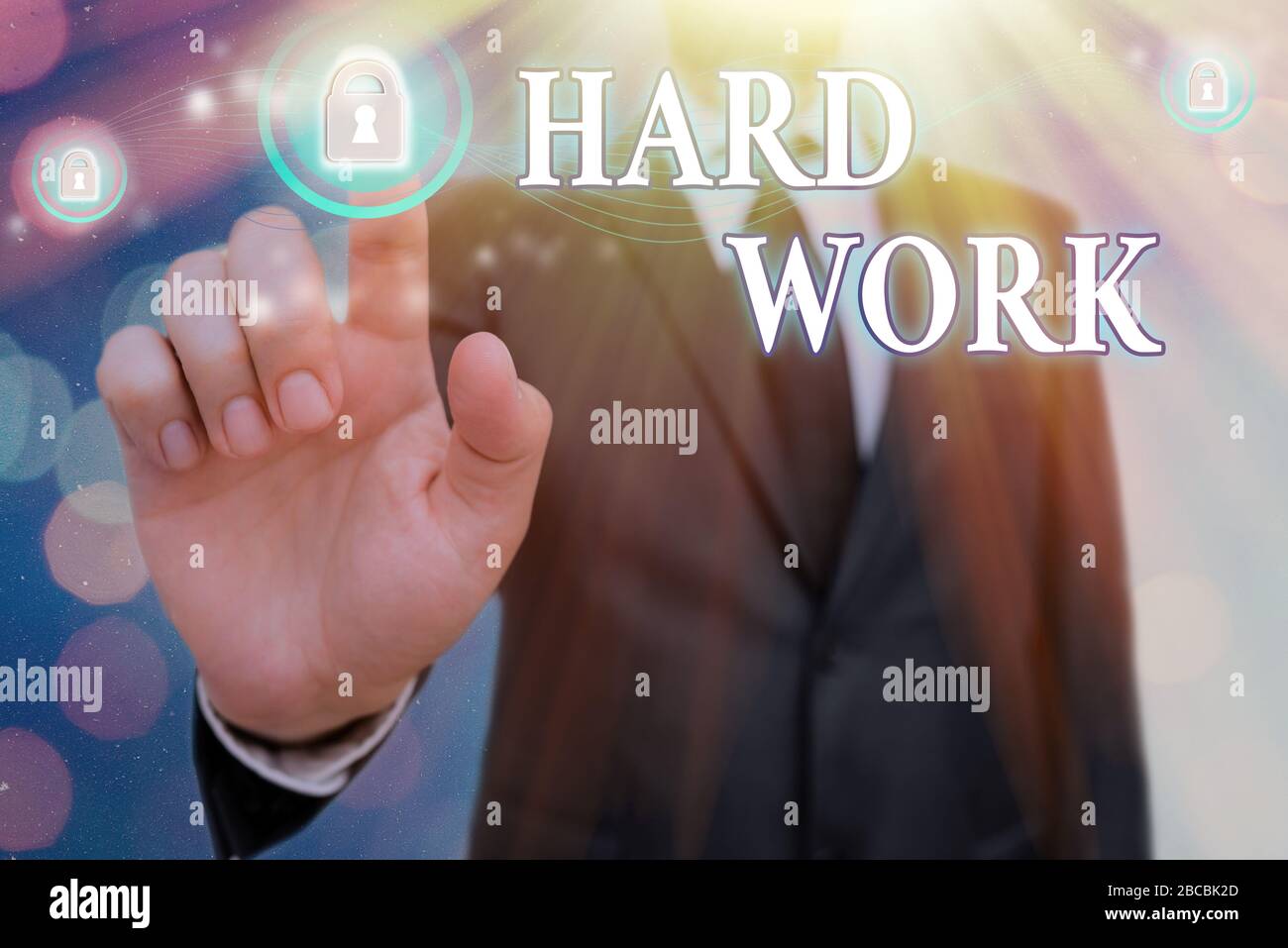 Word writing text Hard Work. Business photo showcasing always putting a ...