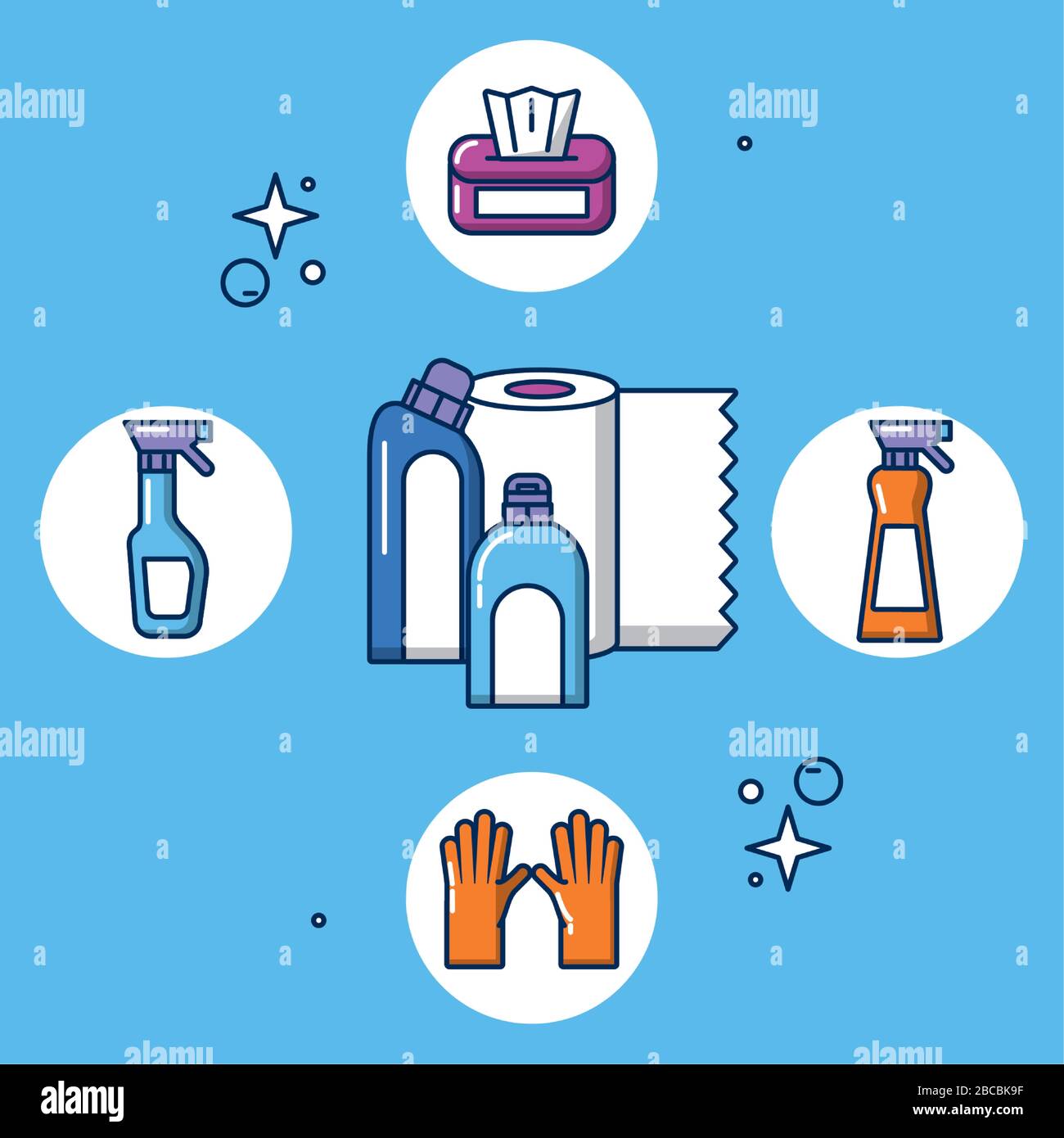 Wet cleaning tools Stock Vector Images - Alamy