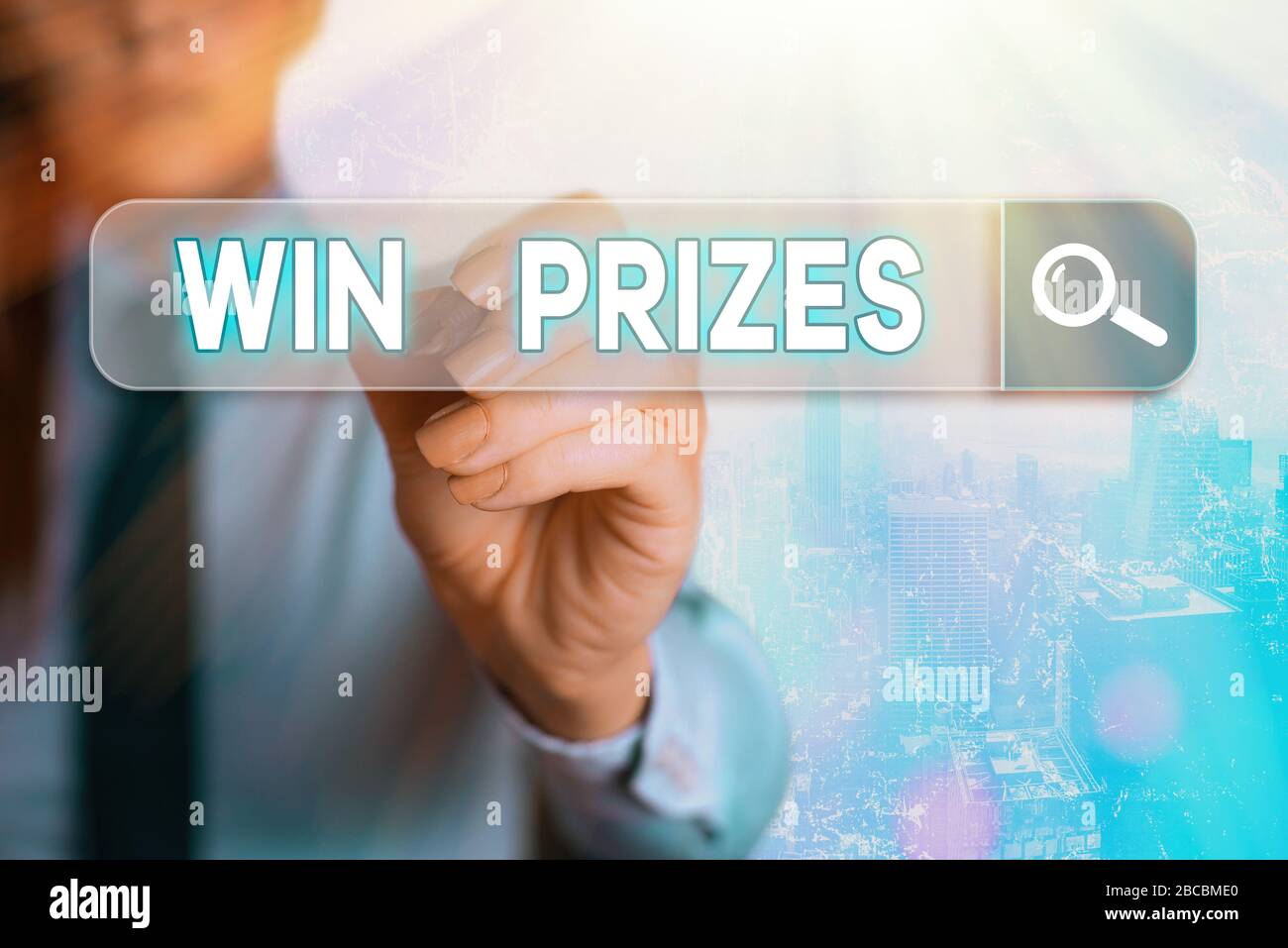 Word writing text Win Prizes. Business photo showcasing something given ...