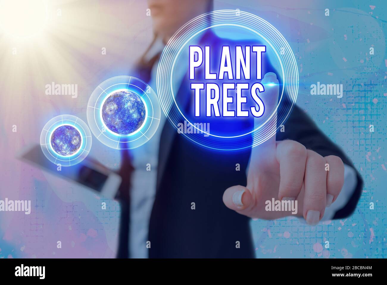 Writing note showing Plant Trees. Business concept for process of ...