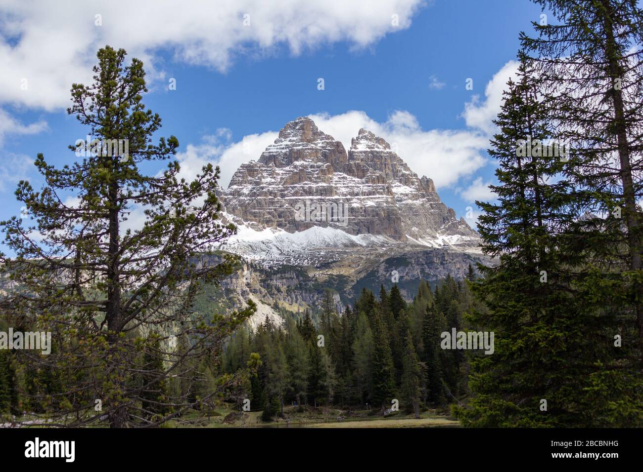 The famous mountains of the UNESCO World Heritage Dolomites Alps in ...