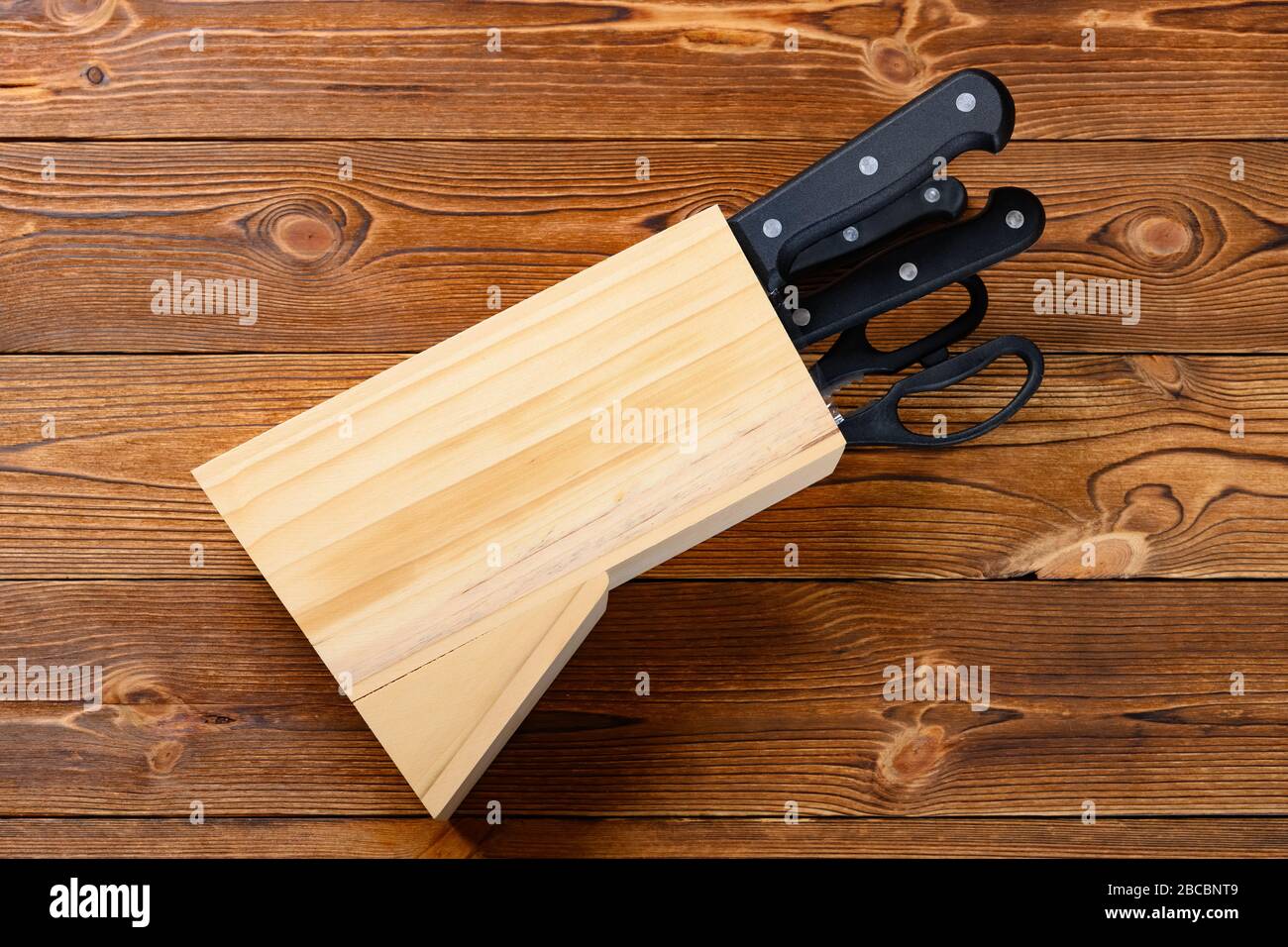 top view kitchen knife set Stock Photo - Alamy