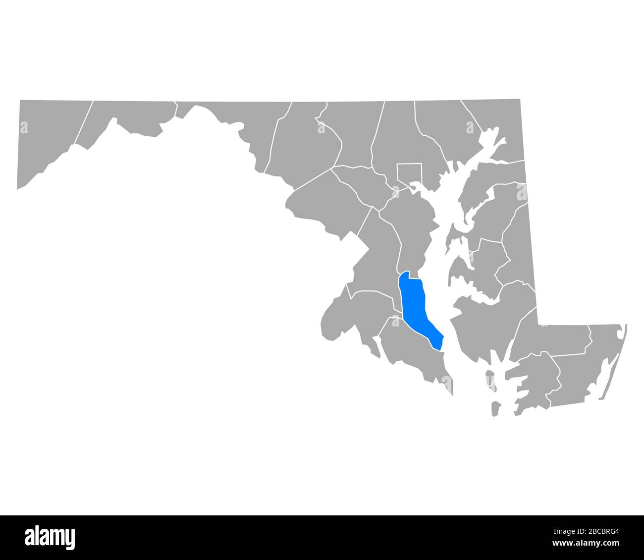Map of Calvert in Maryland Stock Photo - Alamy