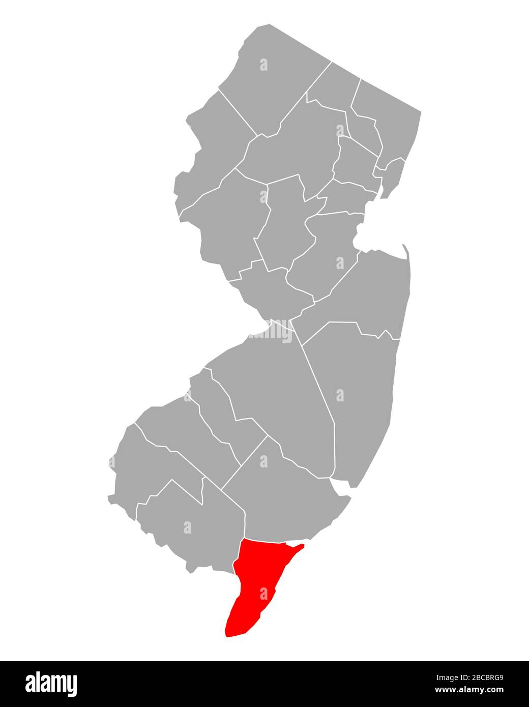 Map of Cape May in New Jersey Stock Photo - Alamy
