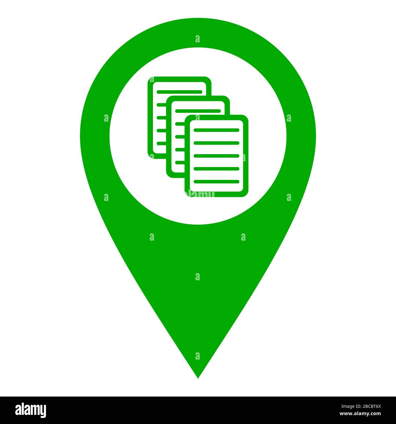 Document and location pin Stock Photo - Alamy