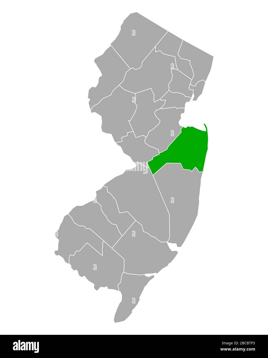 Monmouth county map hi-res stock photography and images - Alamy