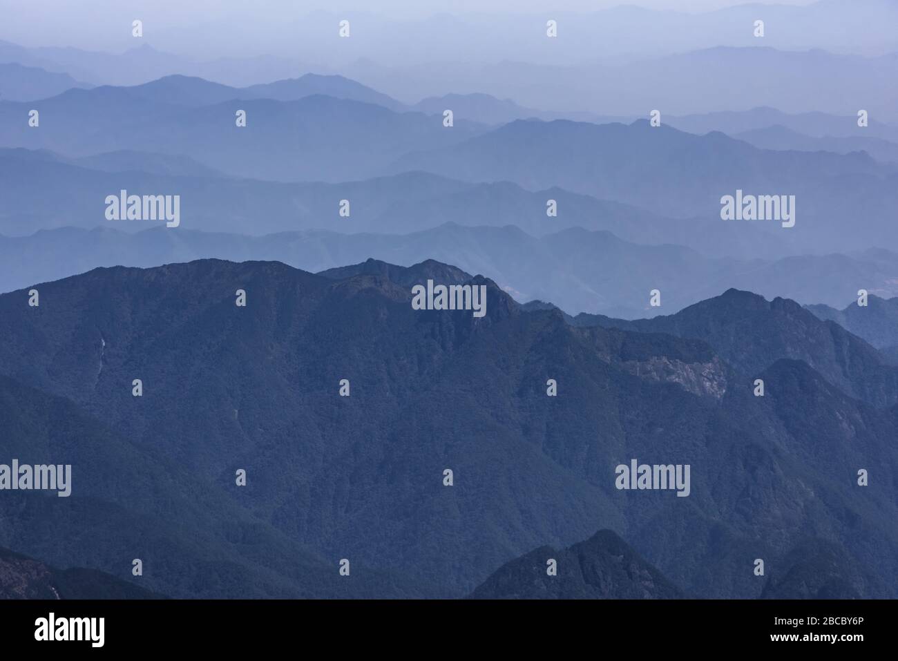 layers of mountain landscape Stock Photo - Alamy