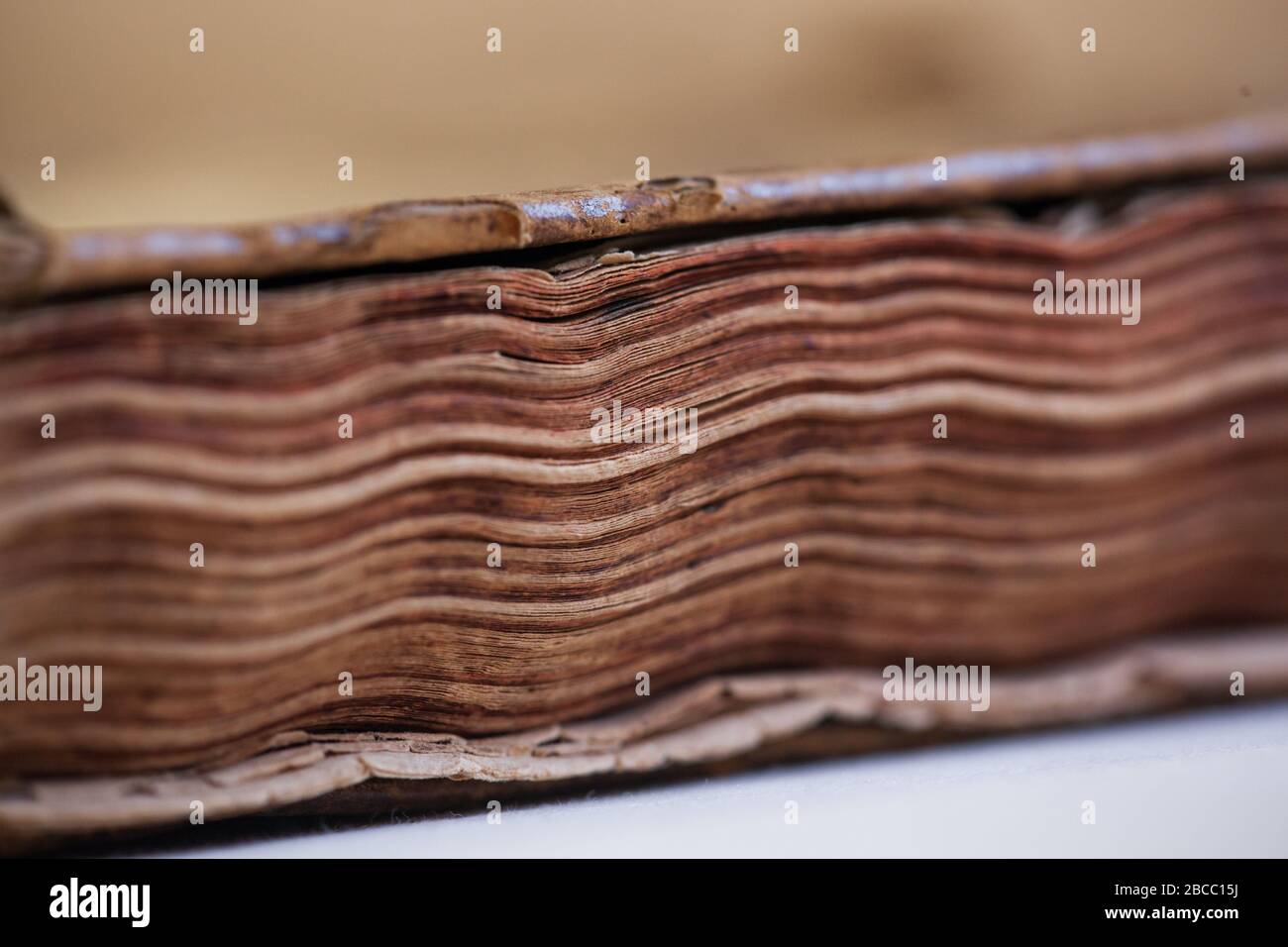 Closeup of old book pages texture. Fragment of an old book page Stock ...